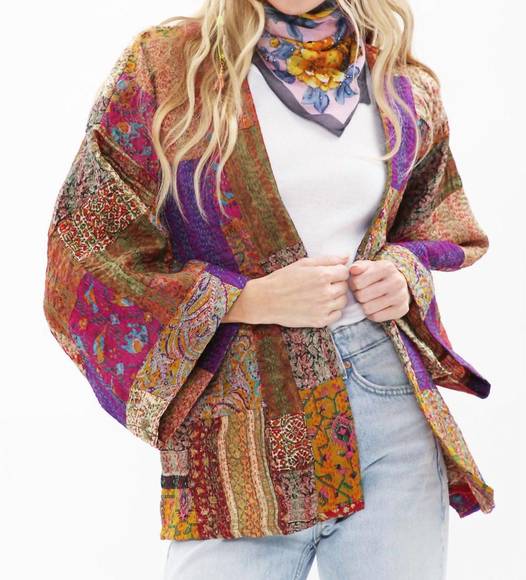Aratta | Sweaters | New Aratta Audrey Hand Stitched Kimono In Multi ...